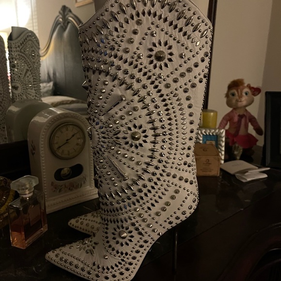 Versace | Shoes | White Versace Boots | Poshmark